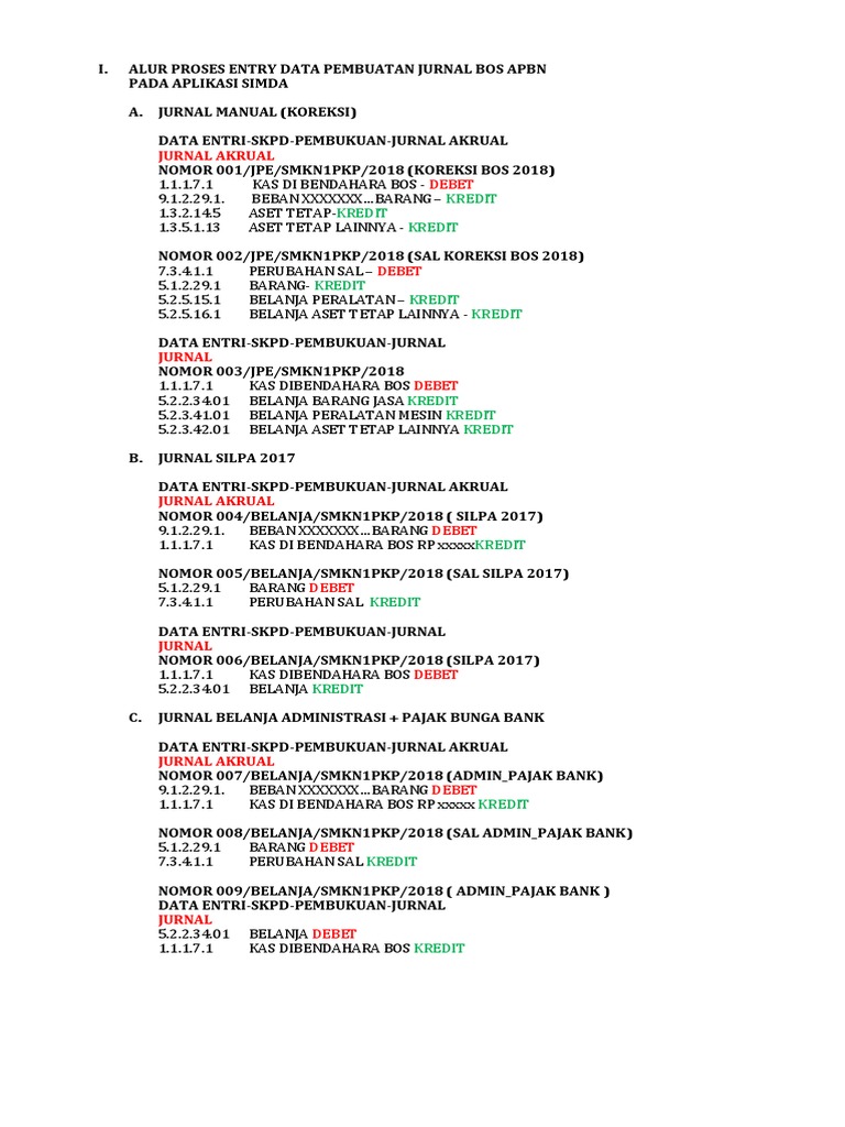 Alur Entry Simda | PDF