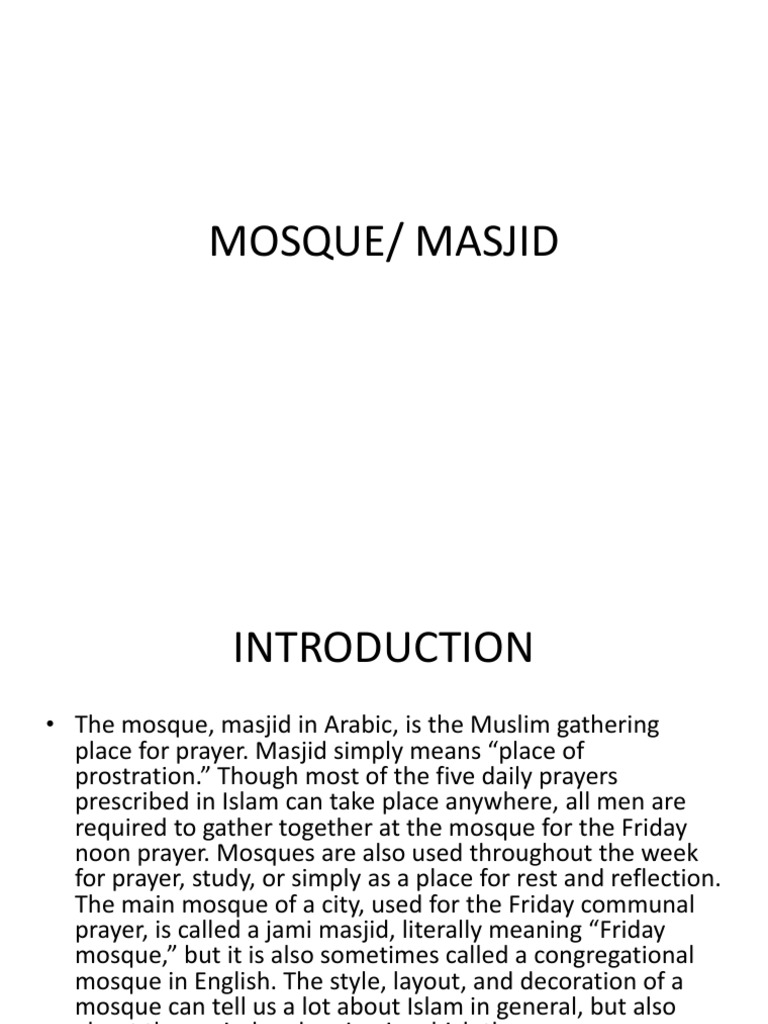 Mosque | PDF | Mosque | Architectural Elements