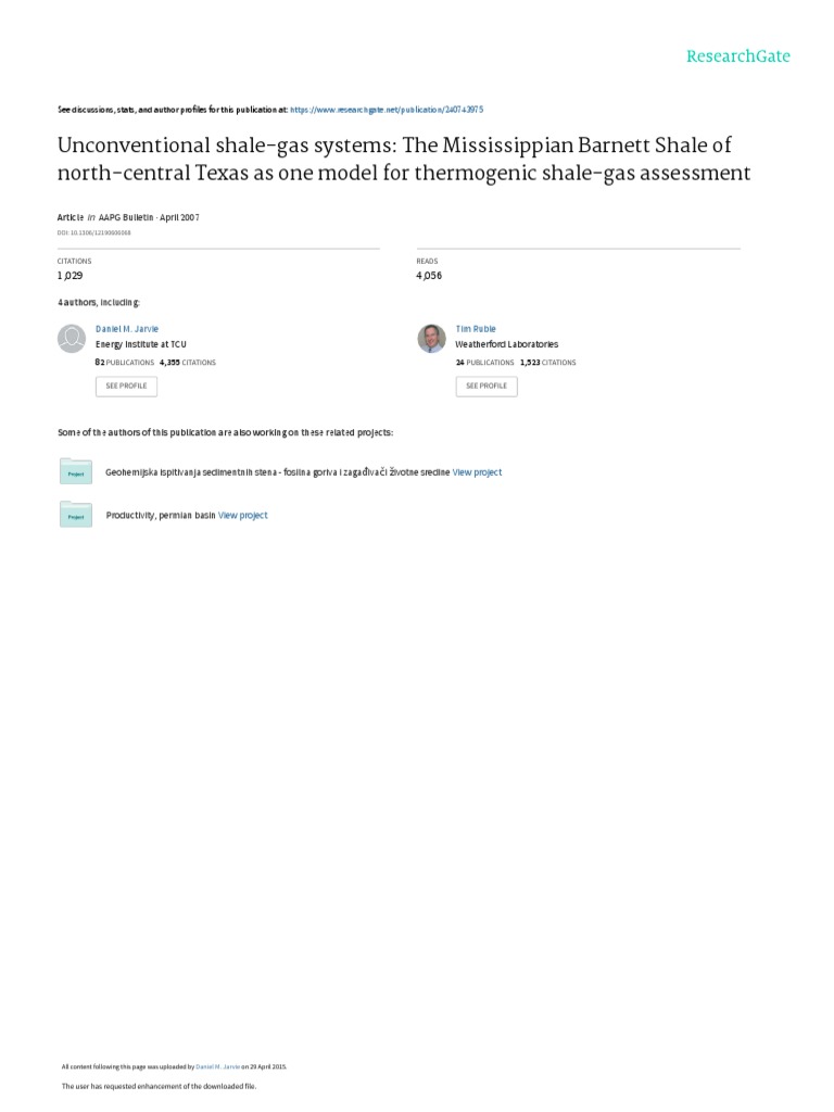 Unconventional Reservoirs | PDF | Chemical Substances | Chemistry
