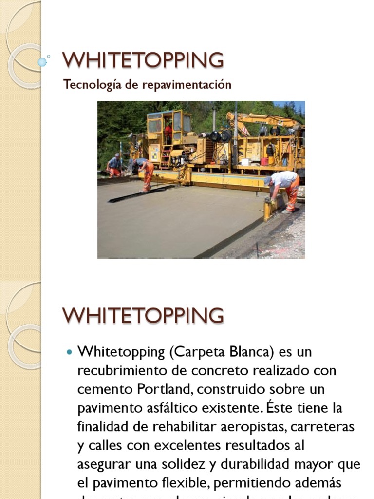 WHITETOPPING | PDF | Hormigón | Naturaleza