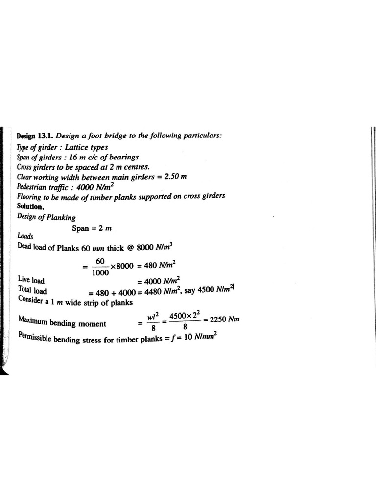 Design of Foot Bridge | PDF