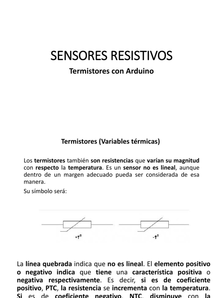 Sensores Resistivos. Arduino | PDF