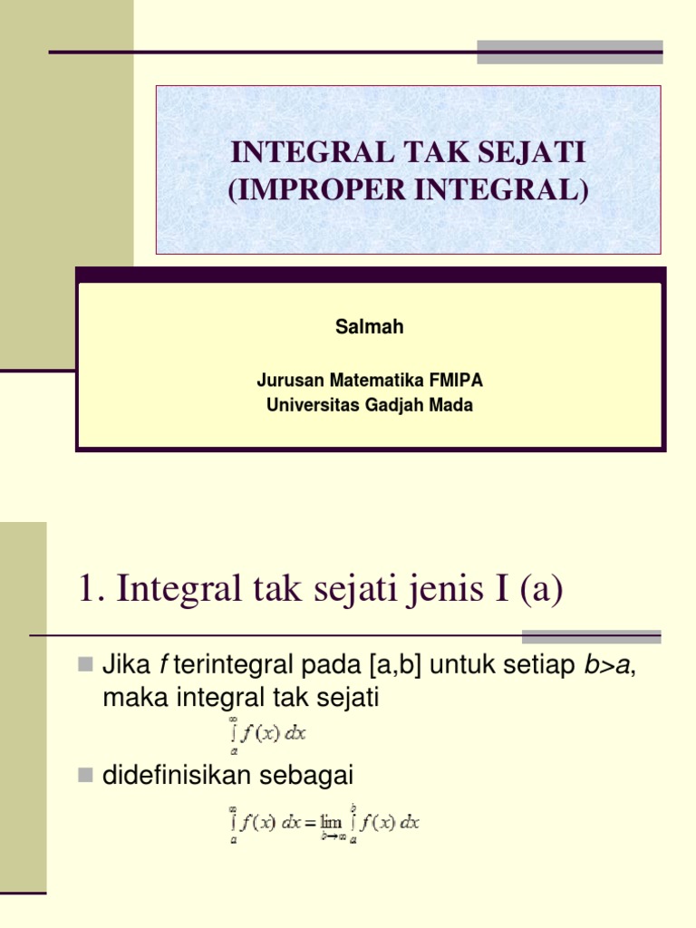 Improper Integral | PDF