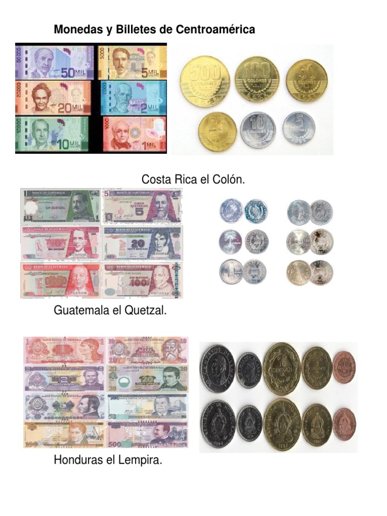 Monedas y Billetes de Centroamérica | PDF | Centroamérica | Monedas de ...