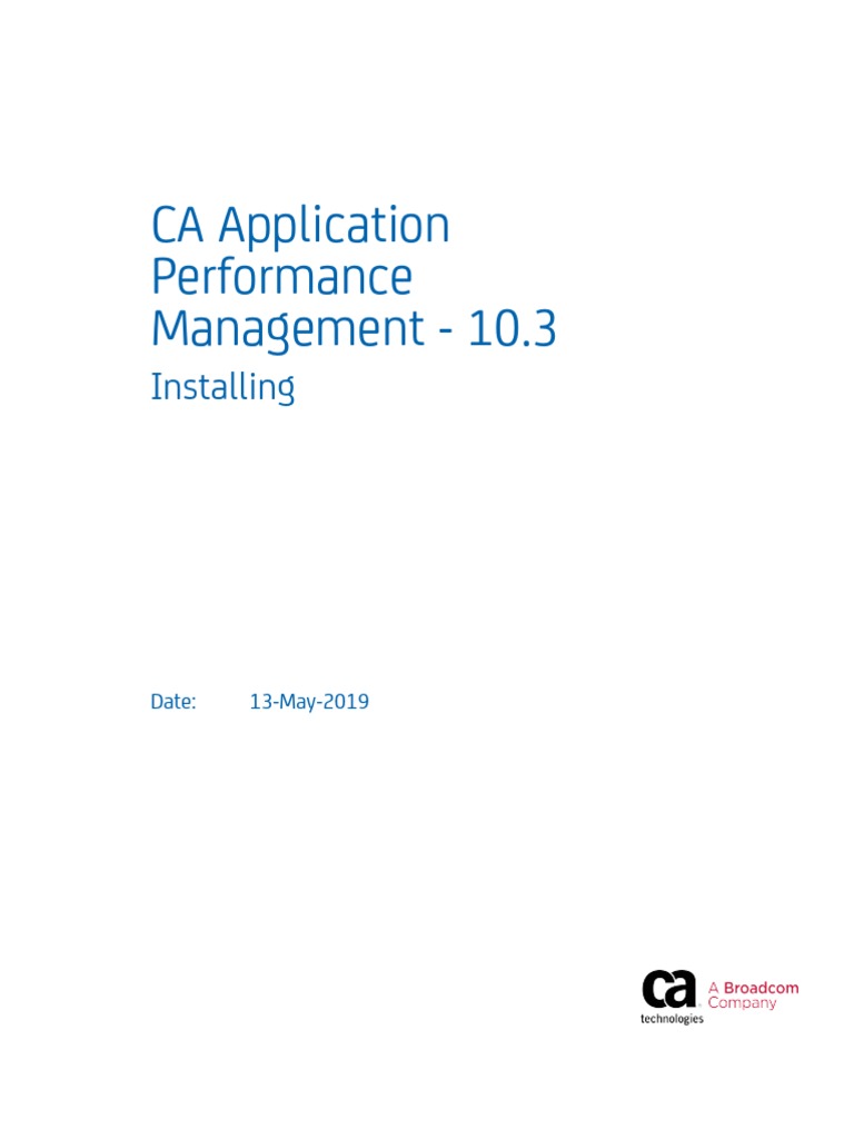 CA Application Performance Management - 10.3 - ENU - Installing - 20190513 PDF | PDF | Postgre ...