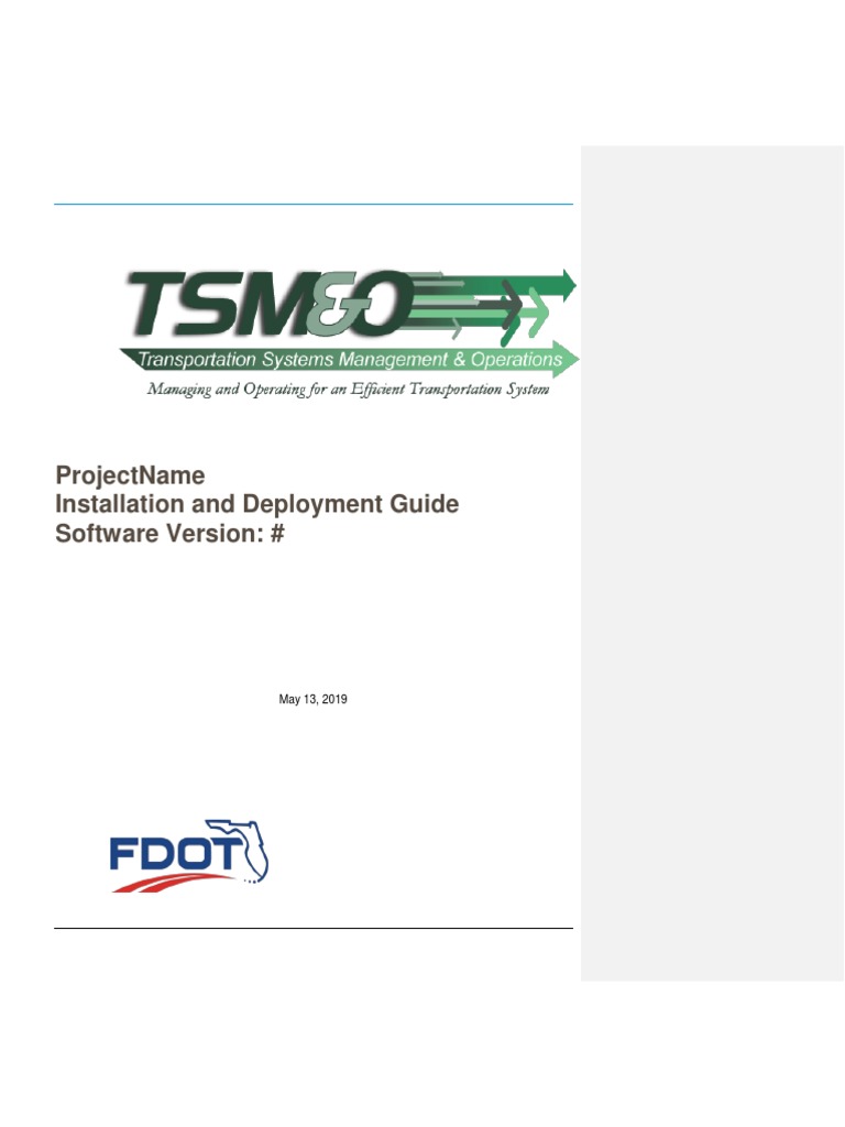 Installation And Deployment Guide Template Pdf Share Point
