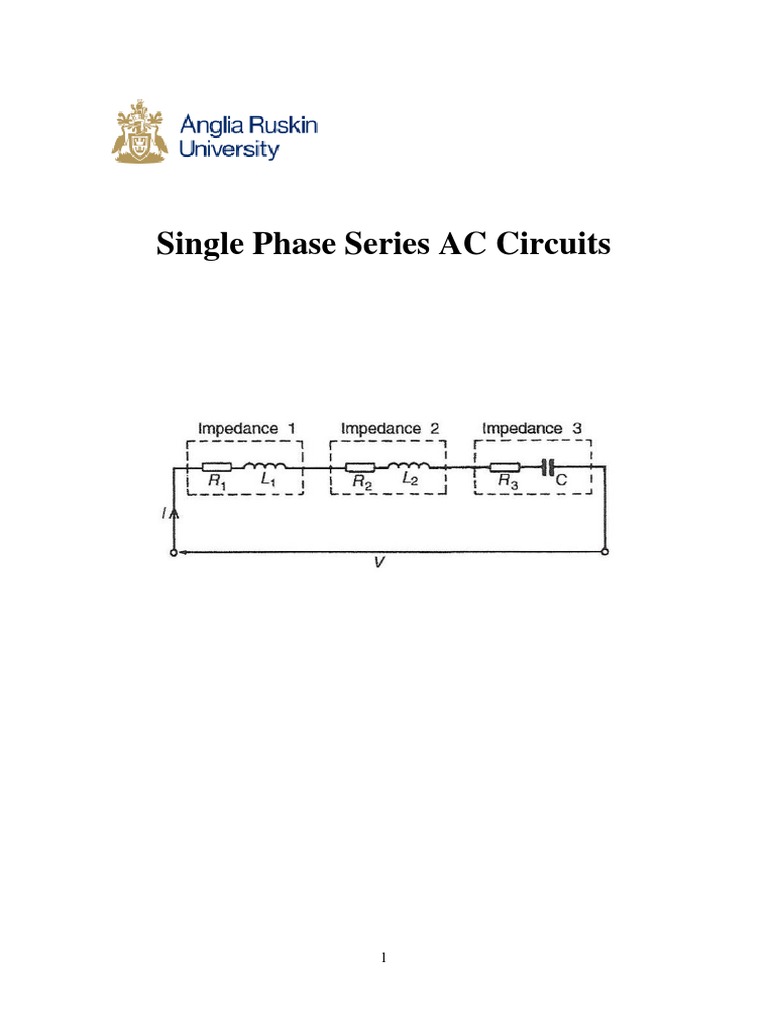 Single Phase Series Ac Circuits Pdf Electrical Impedance Series