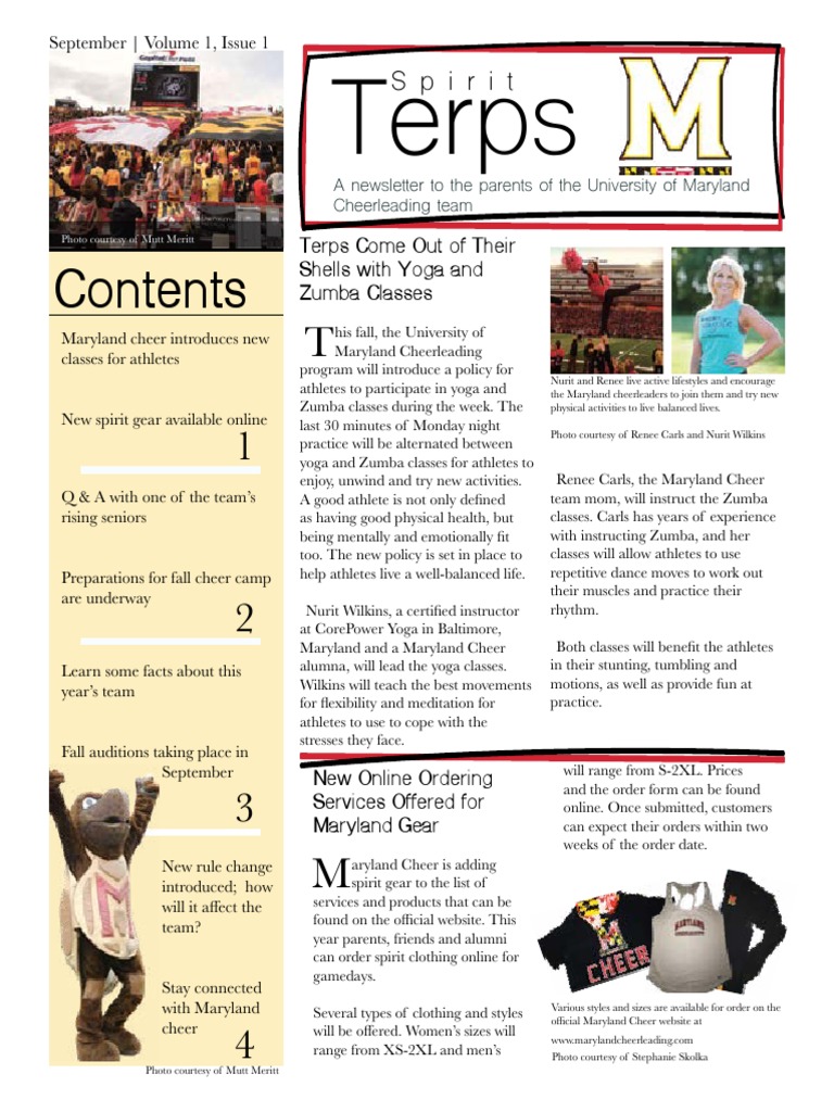 Cheer Newsletter Final | PDF | Cheerleading | Audition