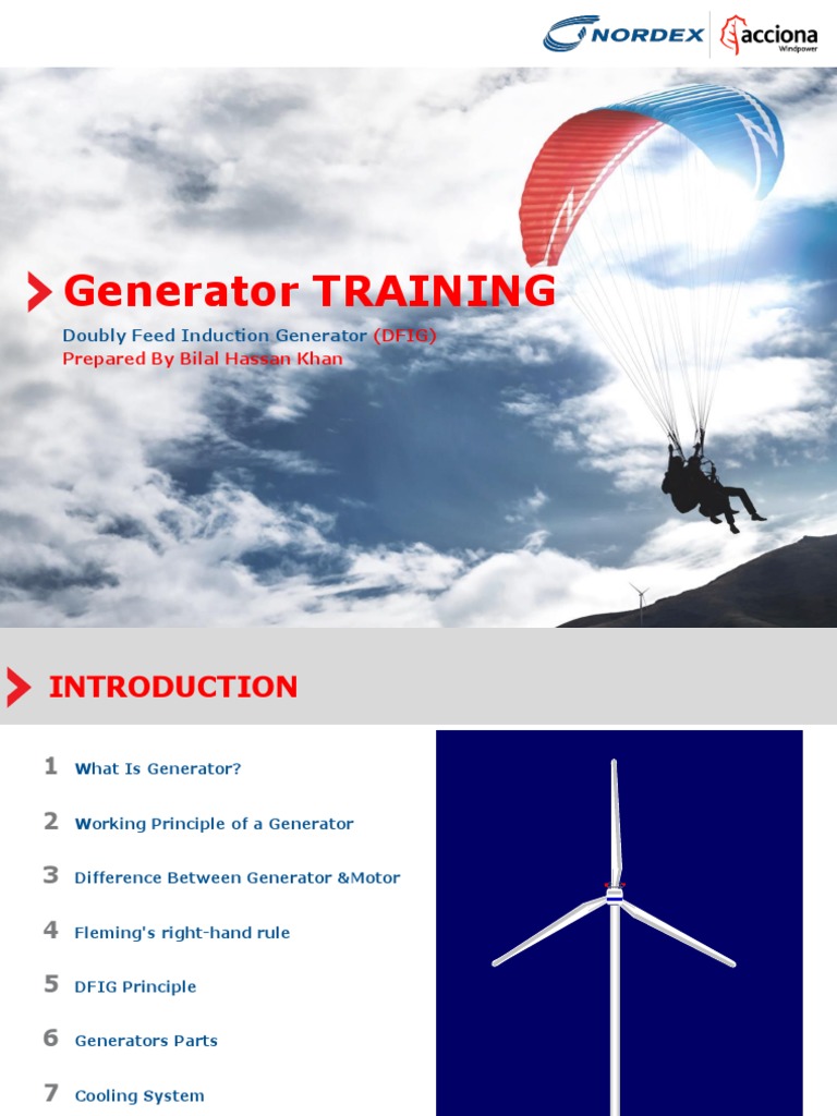 Generator TRAINING: Doubly Feed Induction Generator | PDF | Electric ...