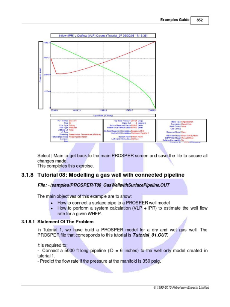 Tutorial Prosper 08 | PDF | Pipeline Transport | Oil Well