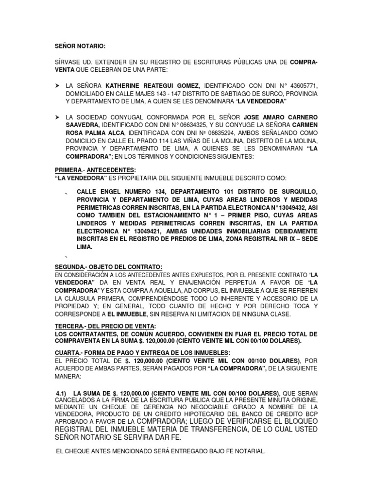 Formato de Minuta | PDF | Hipoteca Comercial | Finanzas y administración del dinero
