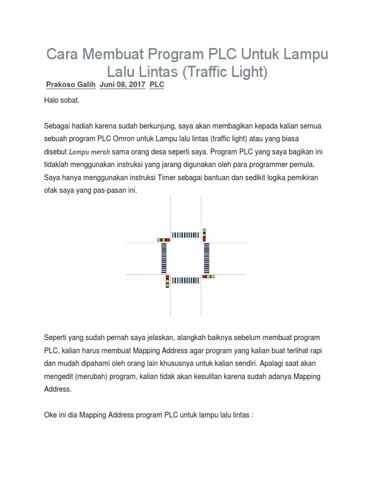 Cara Membuat Program PLC Untuk Lampu Lalu Lintas | PDF