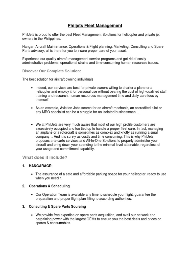 Fleet Management Solution | PDF | Aircraft | Airplane