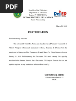 Certification of Leave Without Pay | PDF