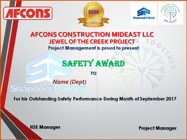 Hse Award Certificate | PDF | Technology & Engineering