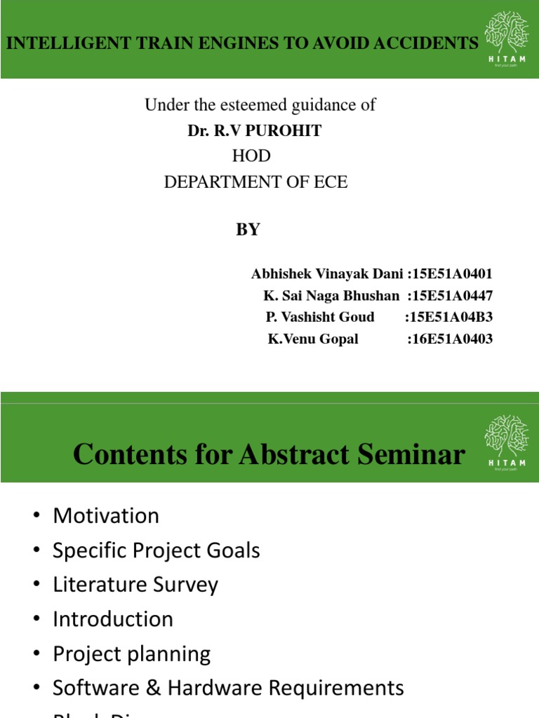 Intelligent Train Engines To Avoid Accidents | PDF | Microcontroller ...