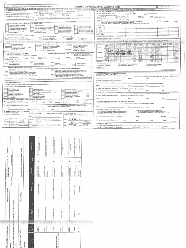 Sample Complete PTW N JHA | PDF