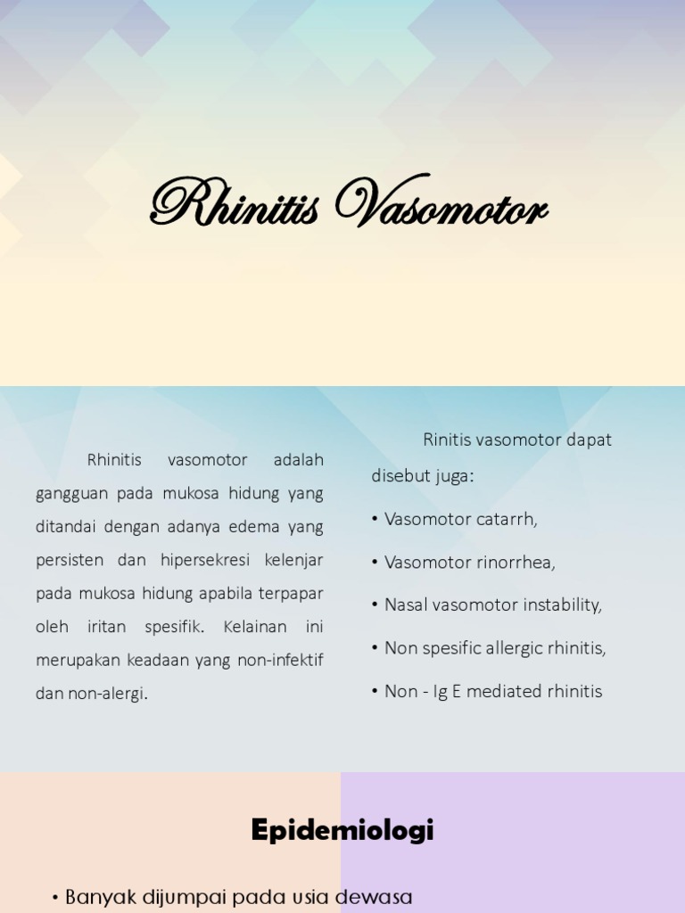 Rhinitis Vasomotor | PDF