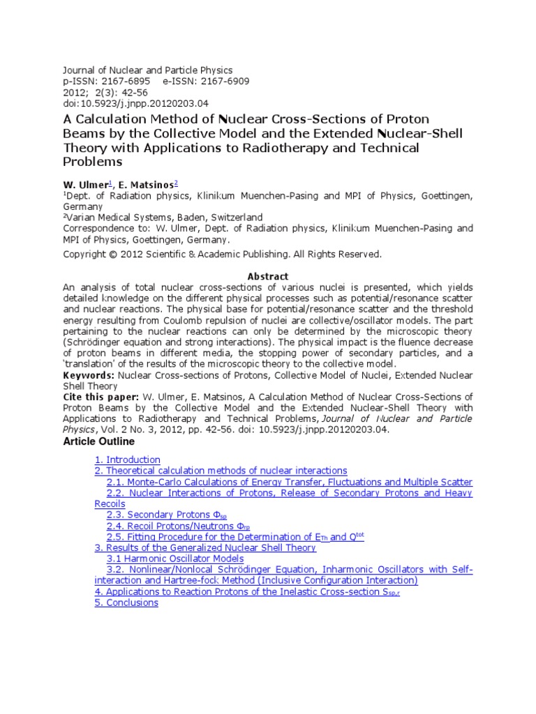 Journal of Nuclear and Particle Physics | PDF | Atomic Nucleus | Neutron