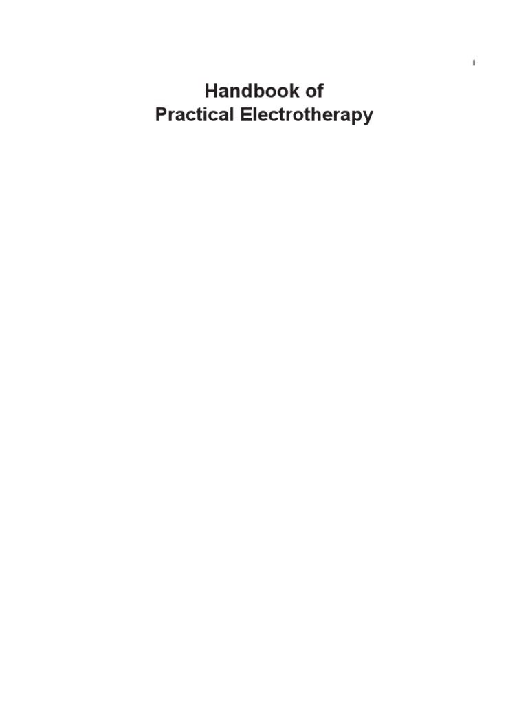 Handbook of Practical Electrotherapy | PDF | Action Potential | Membrane Potential