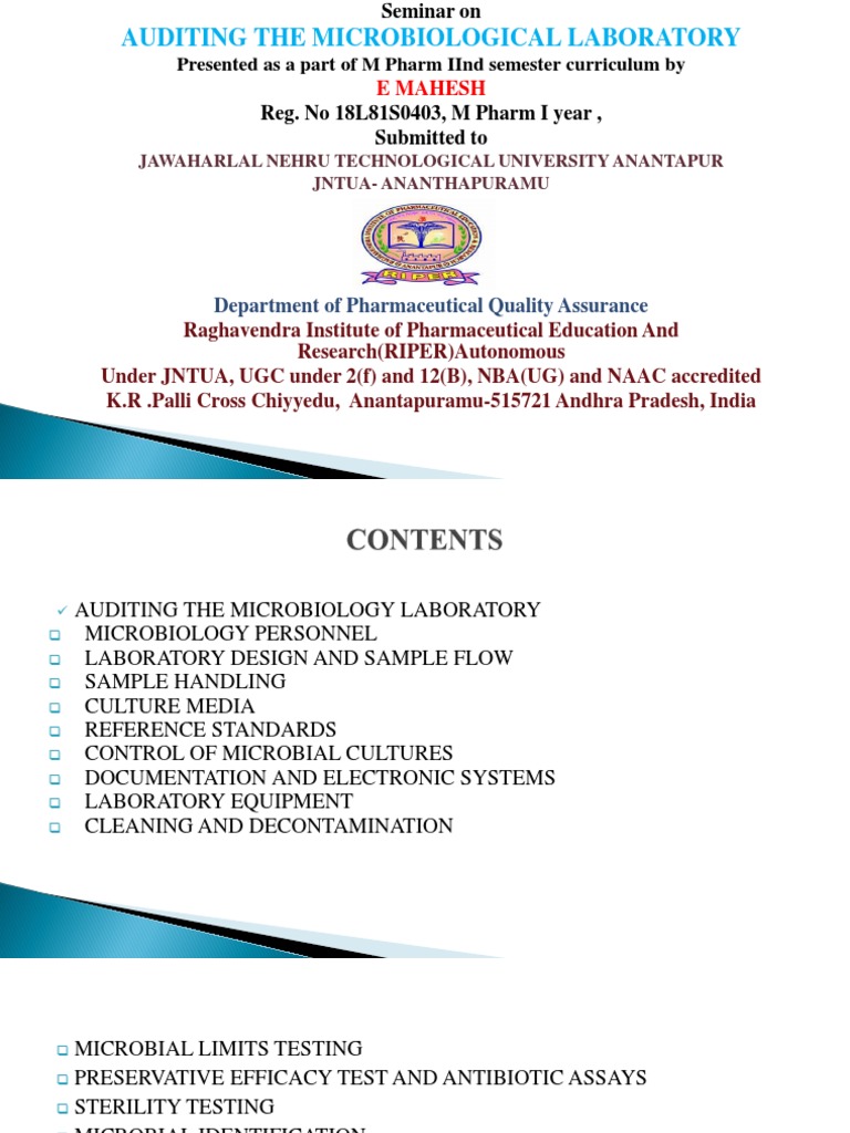 Microbiology Laboratory Design Standards