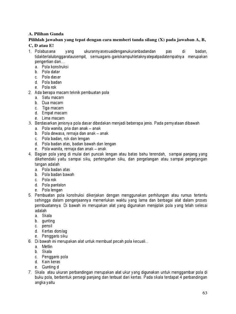 Soal Pretest Dan Posttest | PDF