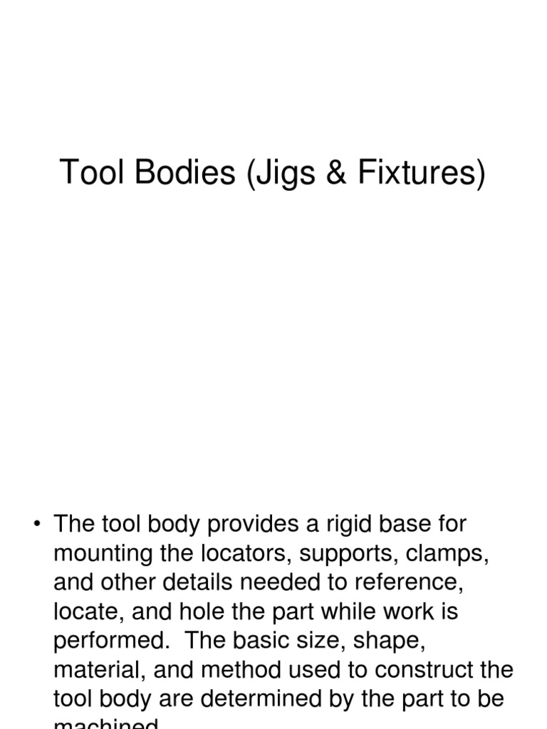 Tool Bodies for Jigs and Fixtures | PDF | Nut (Hardware) | Screw