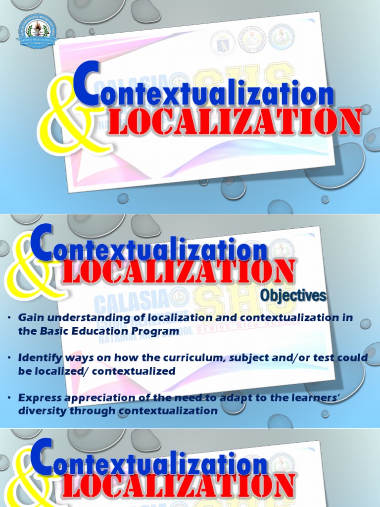 Contextualization and Localization | PDF | Learning | Curriculum
