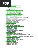The Ultimate List: 100 Books To Read Before You Die | PDF | English ...