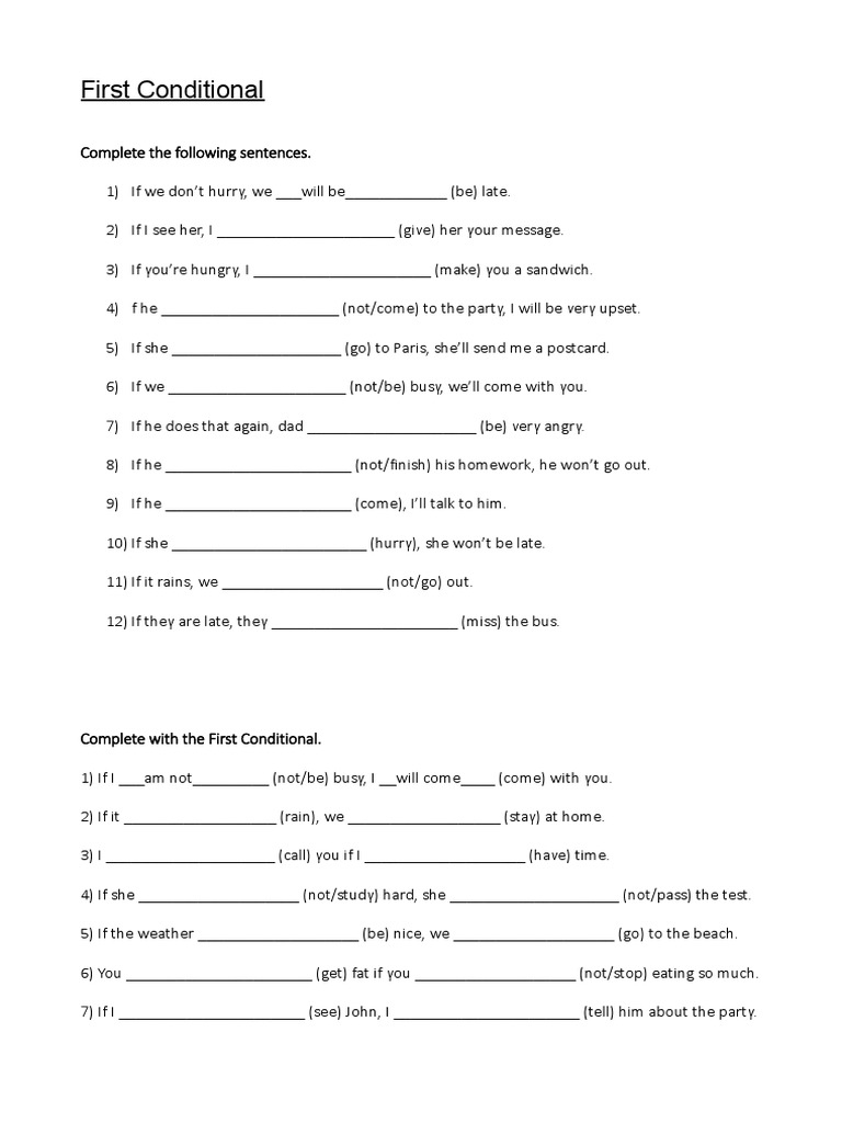 First Conditional | PDF