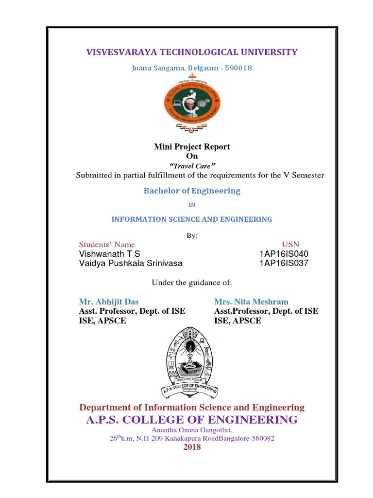 A.P.S. College of Engineering: Visvesvaraya Technological University ...