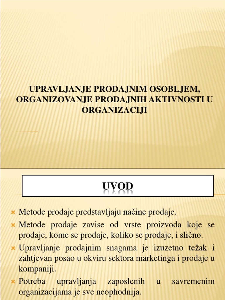 Prezentacija Prod - Osoblje | PDF