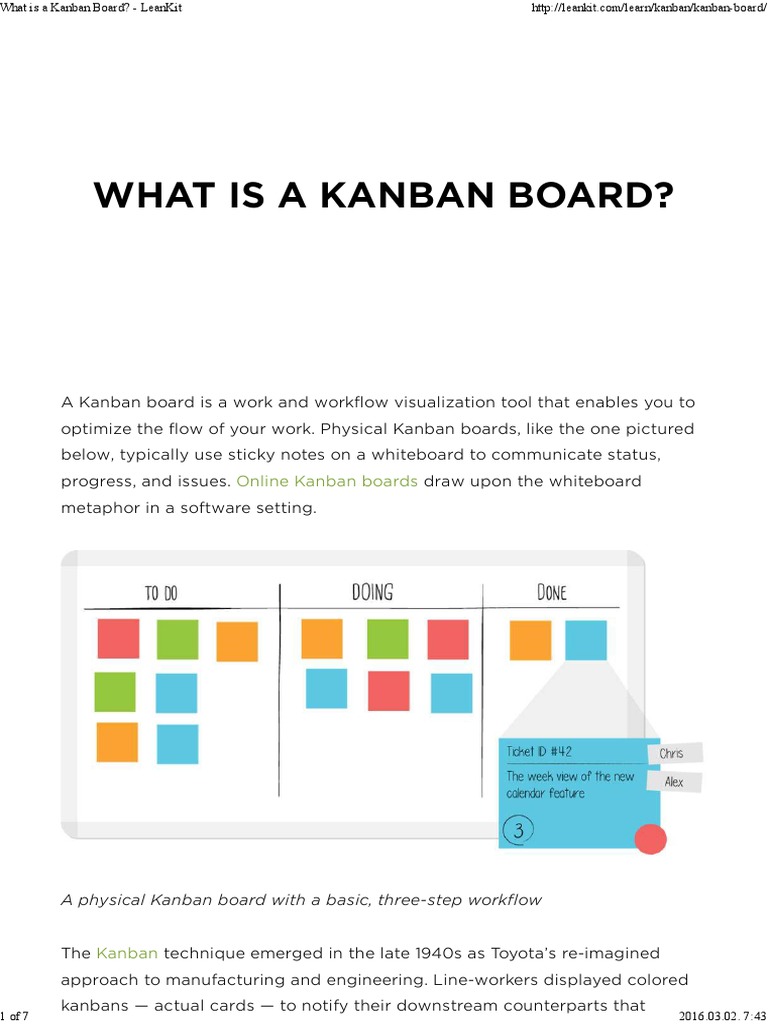 What Is A Kanban Board - LeanKit | PDF | Workflow | Business