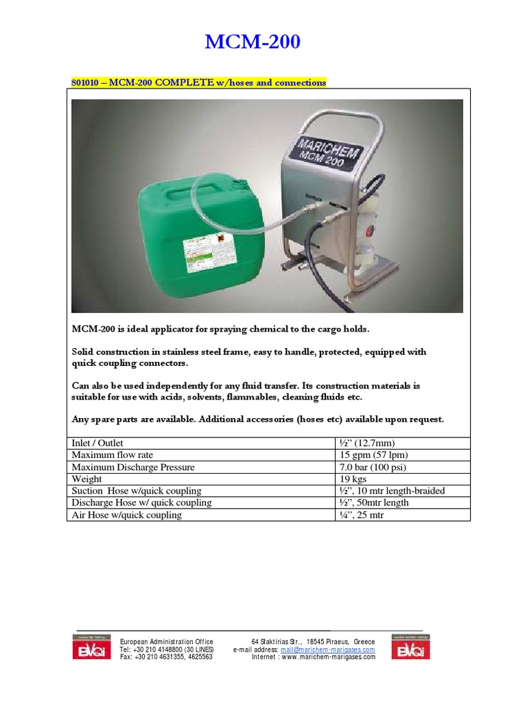 Mcm-200 Telescopic Pole Water Jet Gun Latest | PDF | Nozzle ...