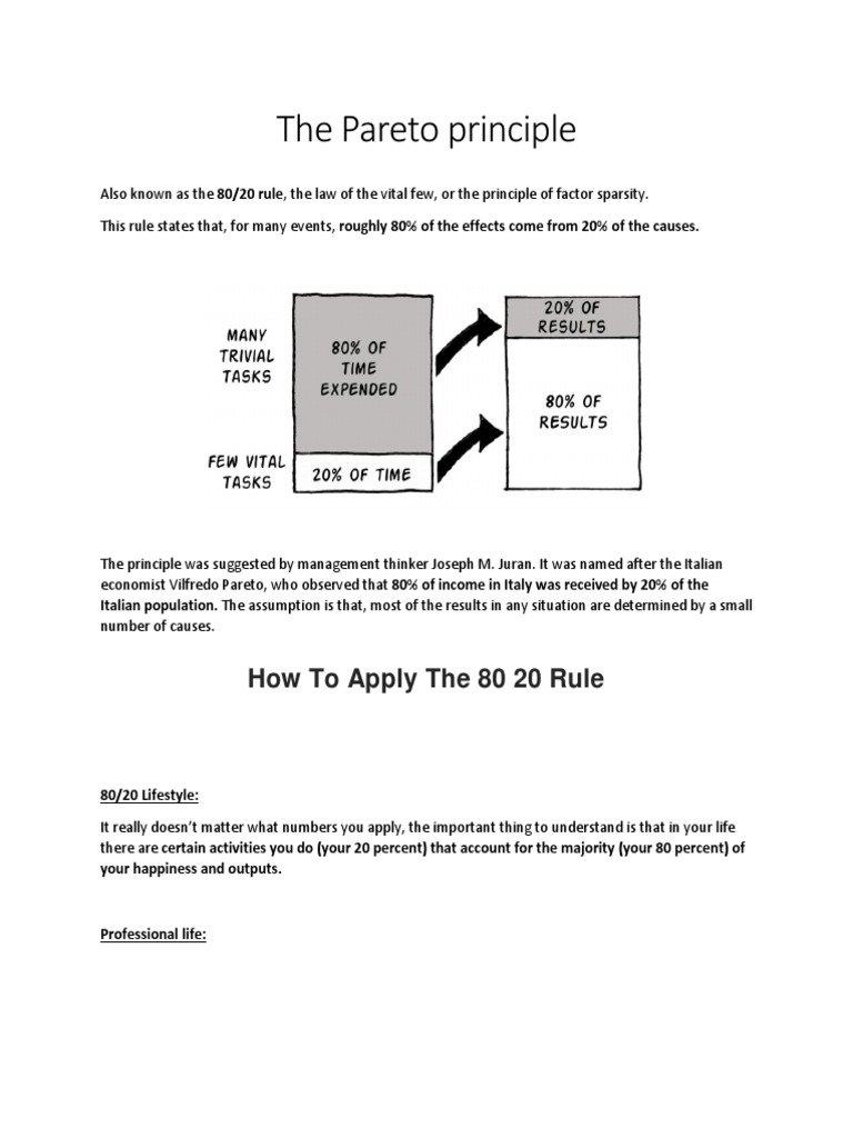 The Pareto Principle | PDF | Psychology | Cognition
