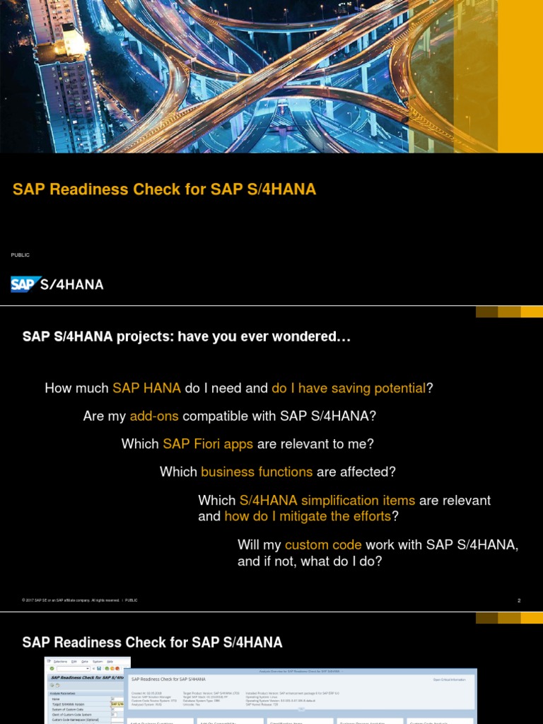 SAP Readiness Check PUBLIC | PDF | Sap Se | Information Management