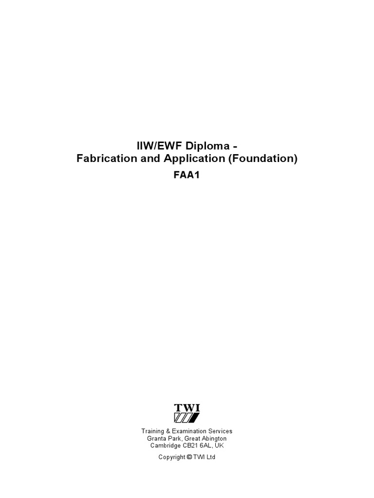 Iws Fabrication Application PDF | PDF | Nondestructive Testing | Audit
