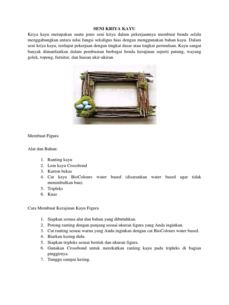 Seni Kriya Kayu | PDF