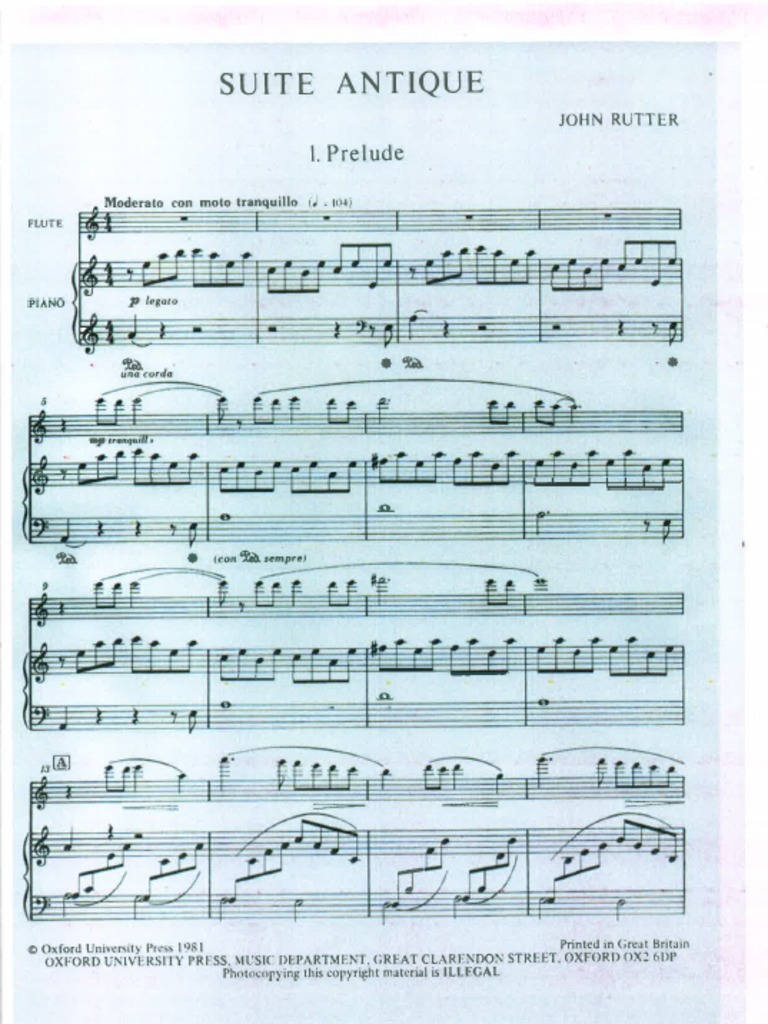 Suite Antique. John Rutter PDF | PDF