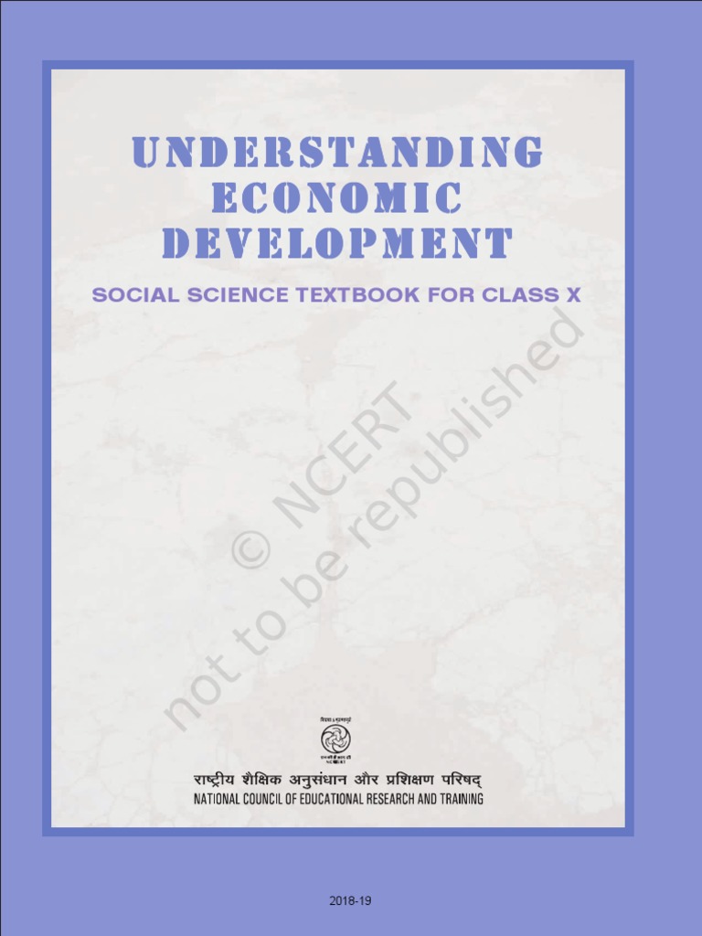 Class 10 Economics | PDF | Economic Development | Economics