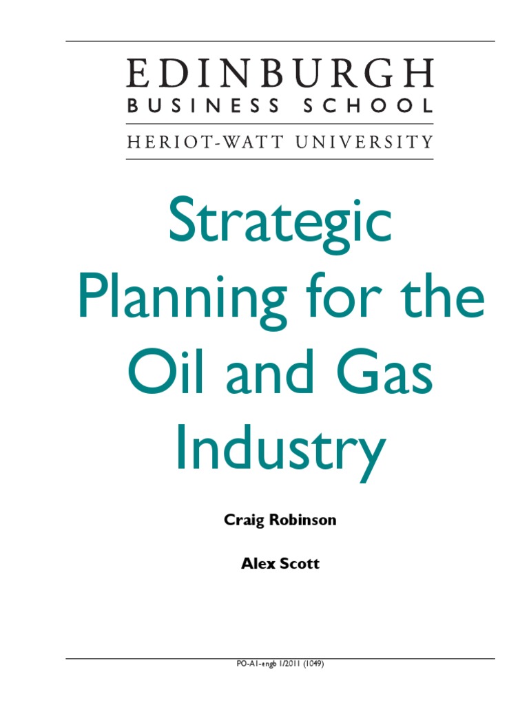 Strategic Planning For The Oil and Gas I | PDF | Strategic Management ...