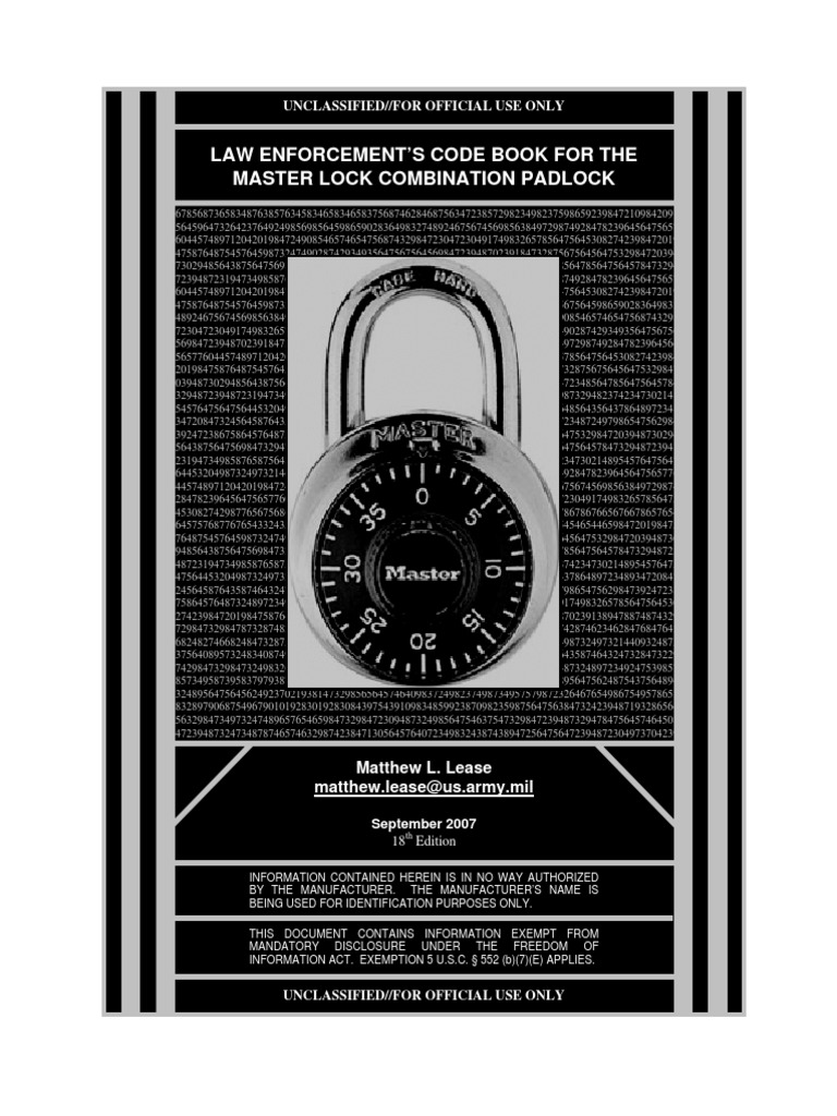 Padlocks Master PDF | PDF
