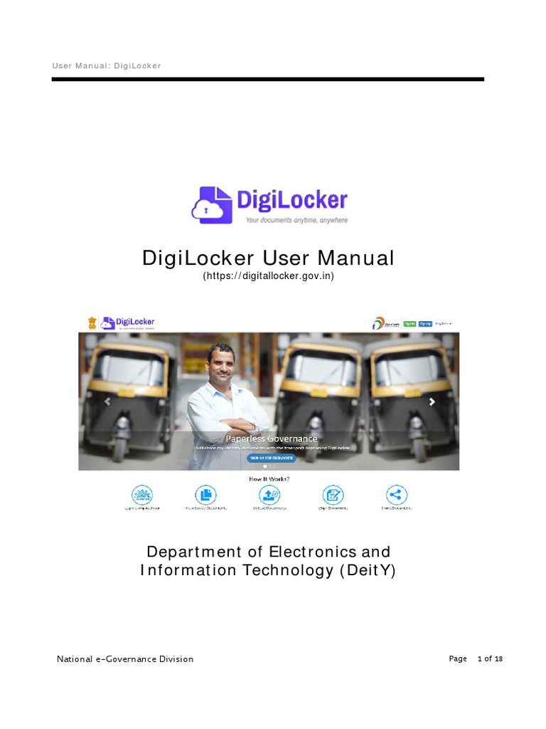 DigiLocker User Manual | PDF | Access Control | Applications Of ...