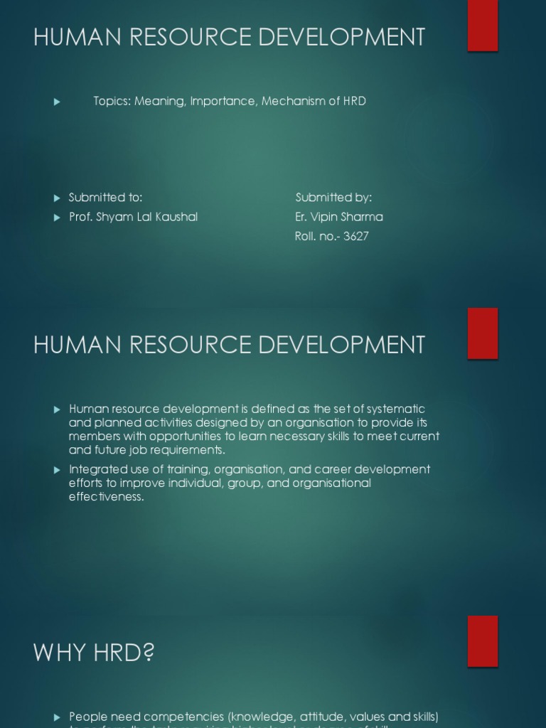 Human Resource Development | PDF | Performance Appraisal | Employment
