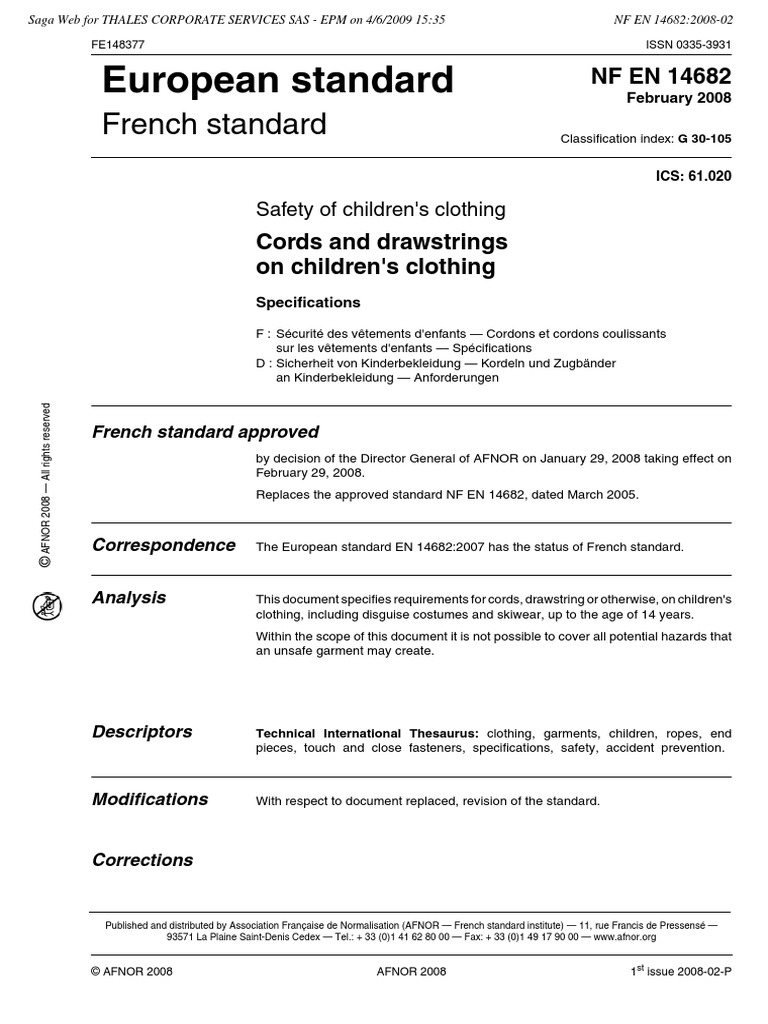 En 14682 | PDF | Clothing | Fashion