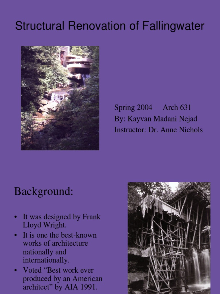 Falling Water Structure | PDF | Civil Engineering | Building Materials