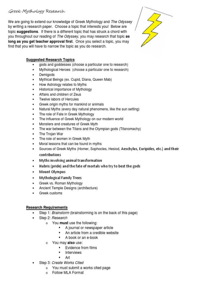 Greek Mythology Research | PDF | Greek Mythology | Ancient Greek Religion