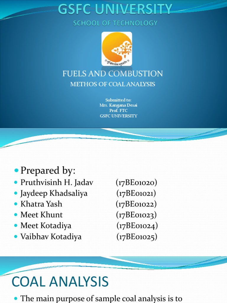 Methods for Determining the Composition and Quality of Coal Through Proximate and Ultimate ...