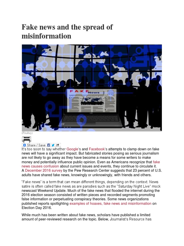 Fake News and Misinformation | PDF | Rumor | News