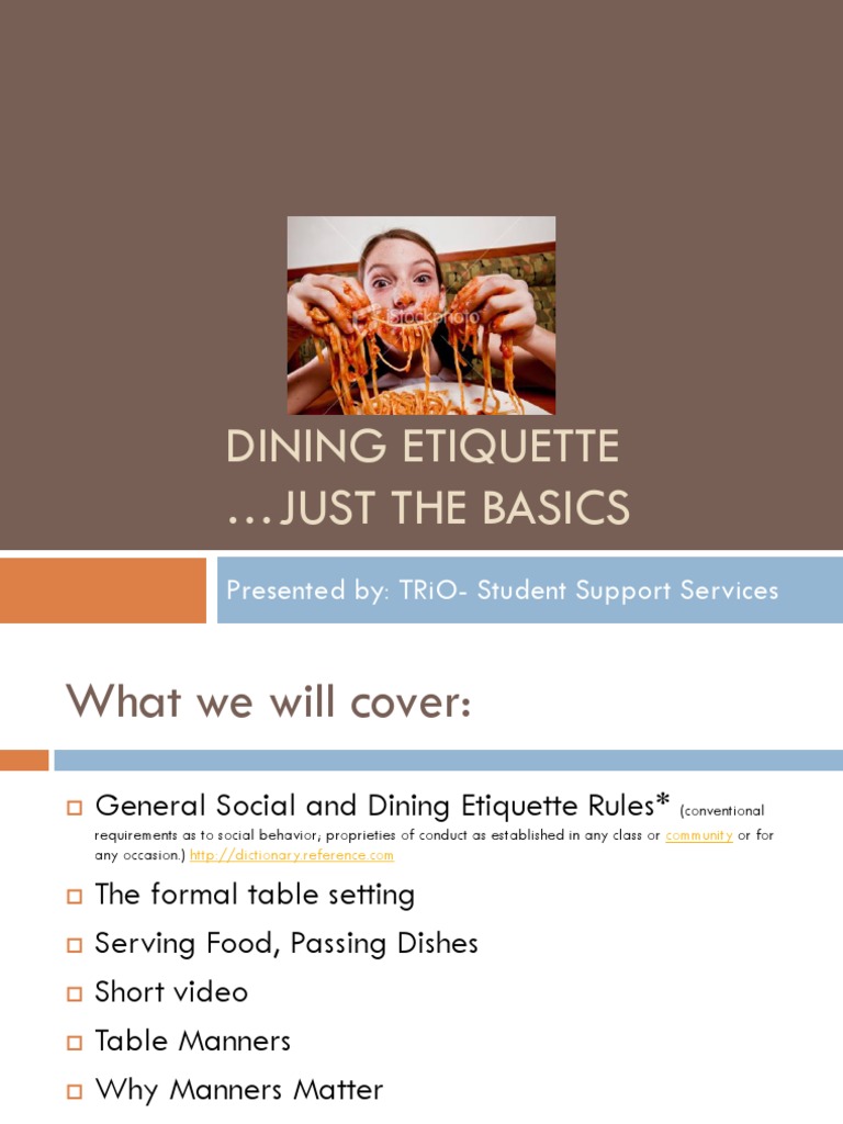 Navigating Formal Dining: Essential Etiquette and Manners for Social ...
